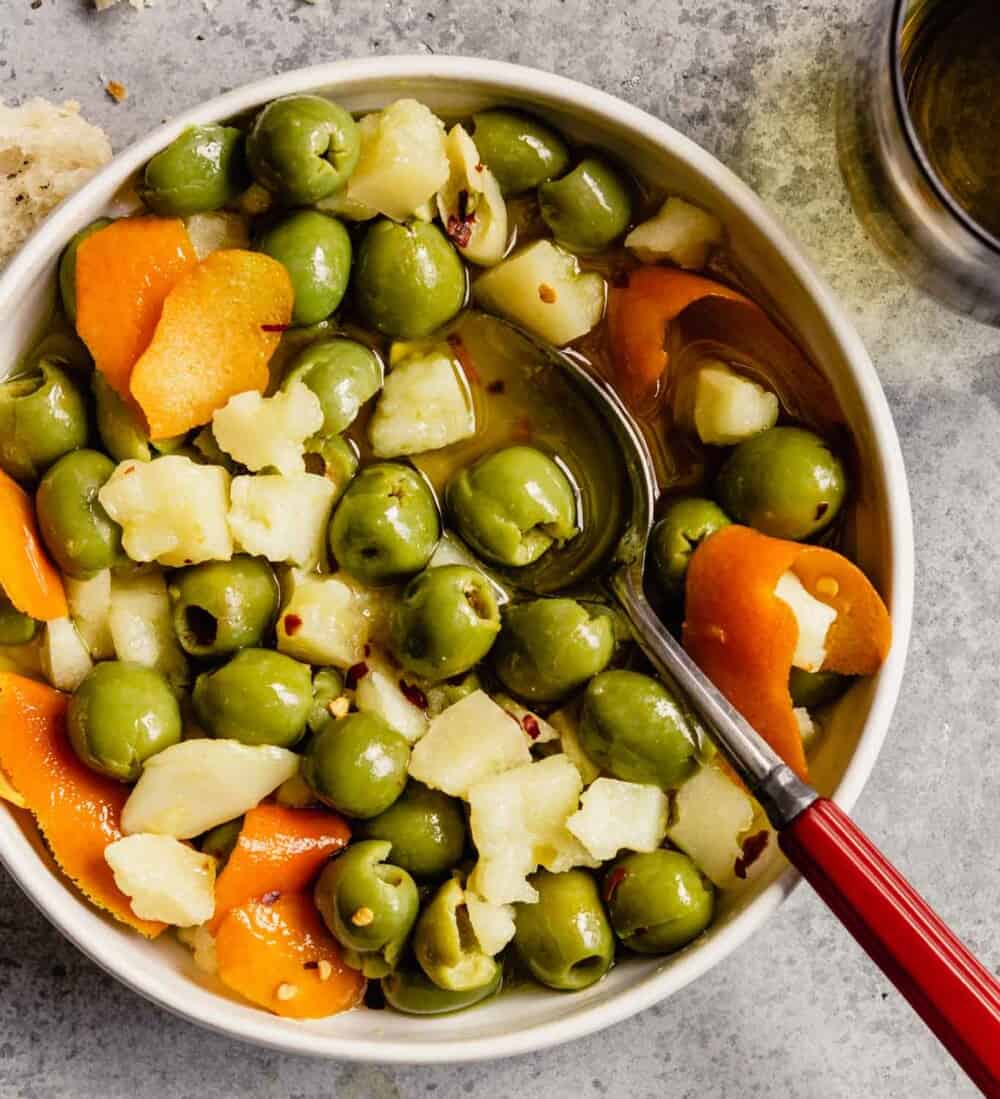 Easy Citrusy Marinated Olives & Manchego — Zestful Kitchen