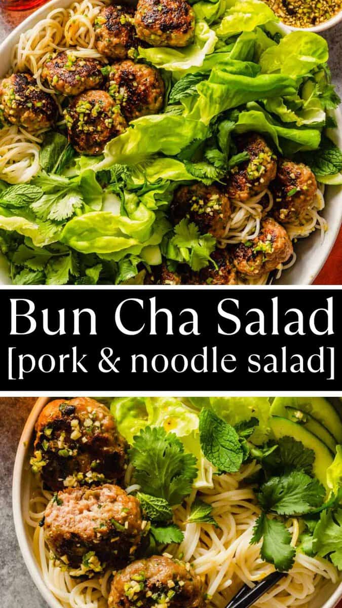 Bún Chả Salad – Vietnamese Pork Meatball & Noodle Salad