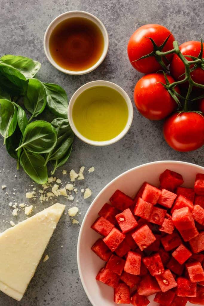 Simple Tomato and Watermelon Salad — Zestful Kitchen