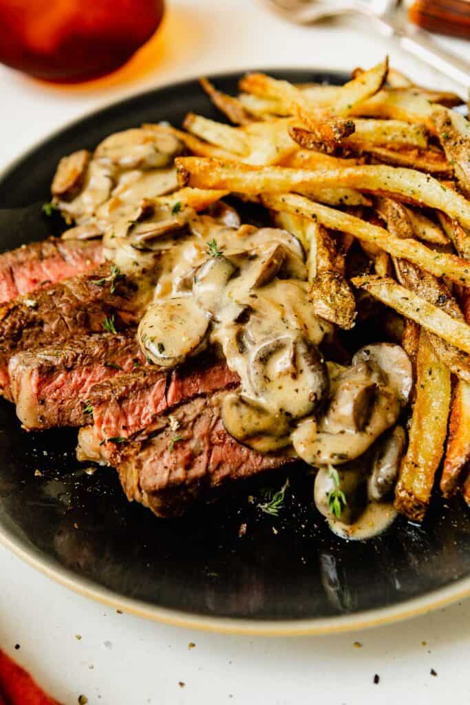 Best Steak Frites Recipe (Pan Seared + Crispy Oven Fries)
