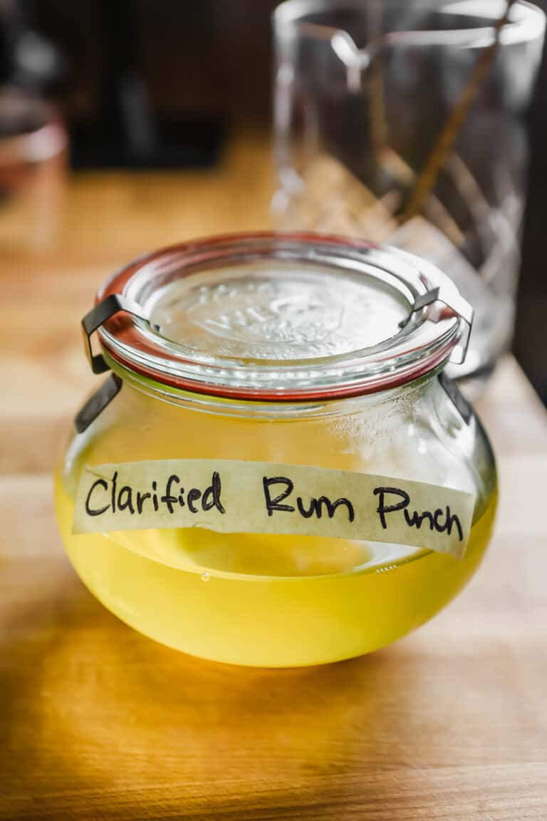 Clarified Milk Punch (Rum Milk Punch) + Mocktail Instructions
