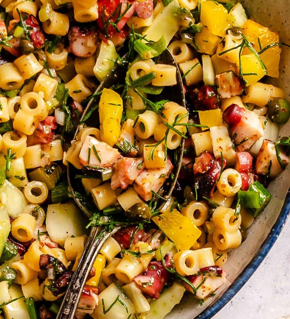 Octopus Pasta Salad with Oregano Vinaigrette