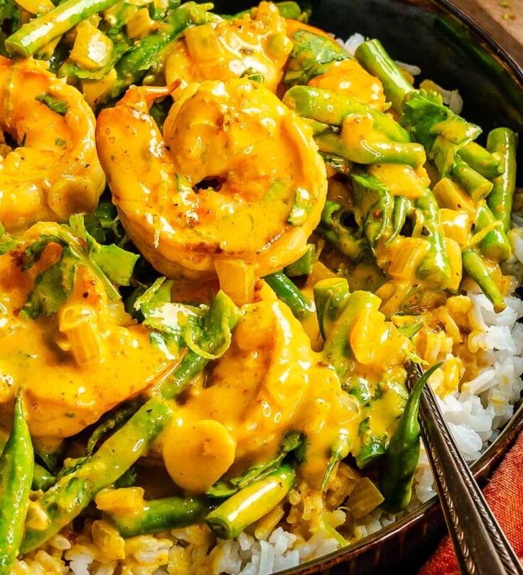 Creamy Coconut Shrimp Curry with Green Beans