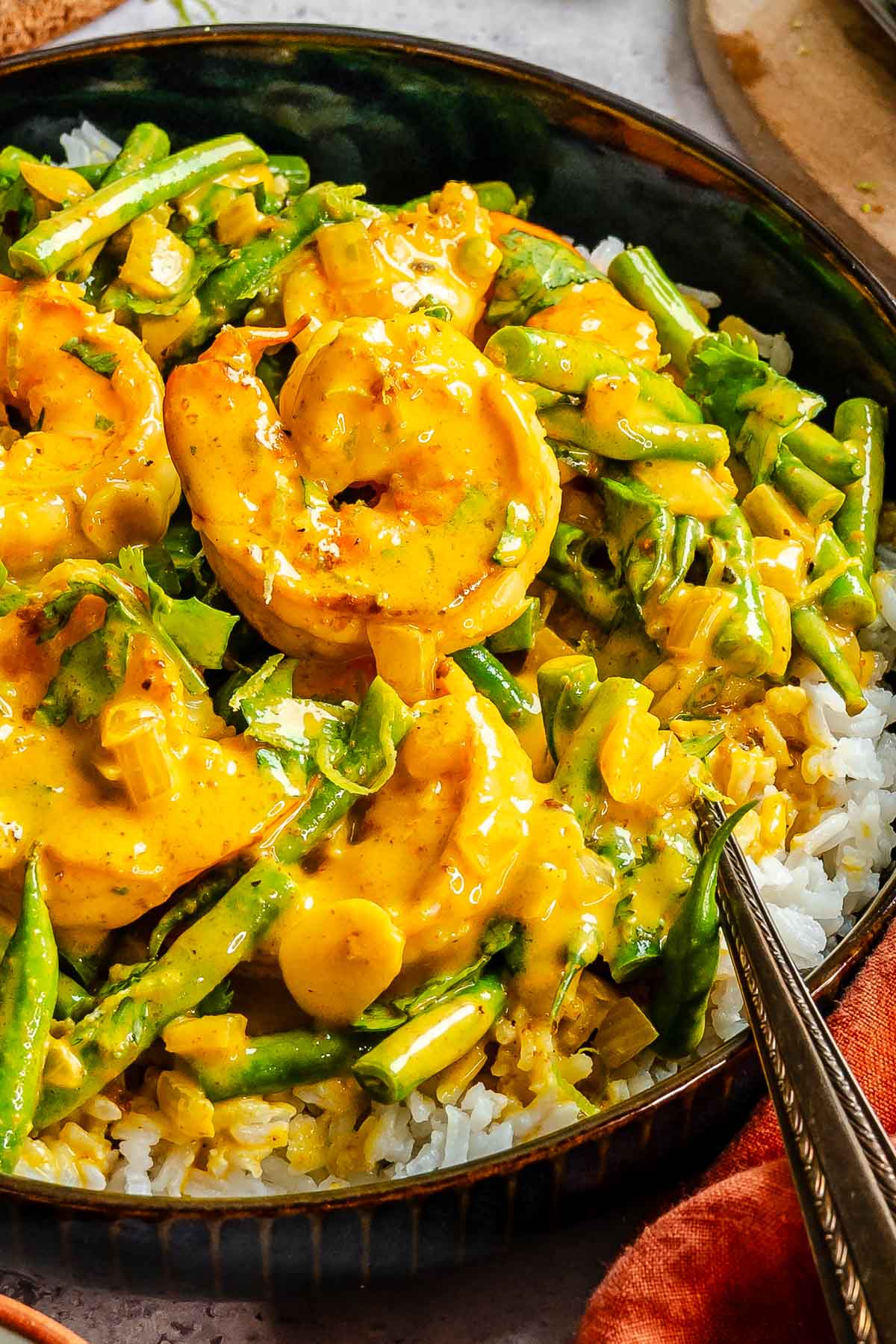 Creamy Coconut Shrimp Curry with Green Beans